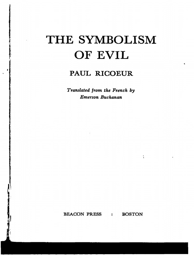 The Symbolism of Evil - Paul Ricoeur - 1986 - Beacon Press ...