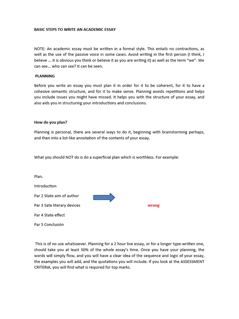 Basic Steps To Write An Academic Essay | PDF | Essays | Paragraph