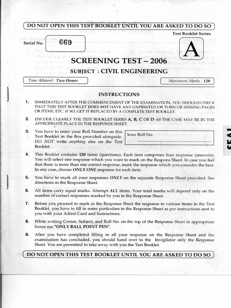 Civil Engineering Exam Guide | PDF | Triangle | Force