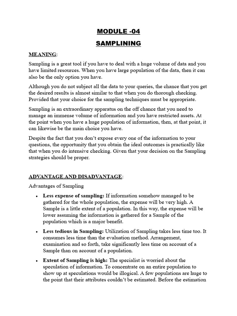BRM - 4 Sampling | PDF | Sampling (Statistics) | Science BRM - 4 Sampling | PDF | Sampling (Statistics) | Science