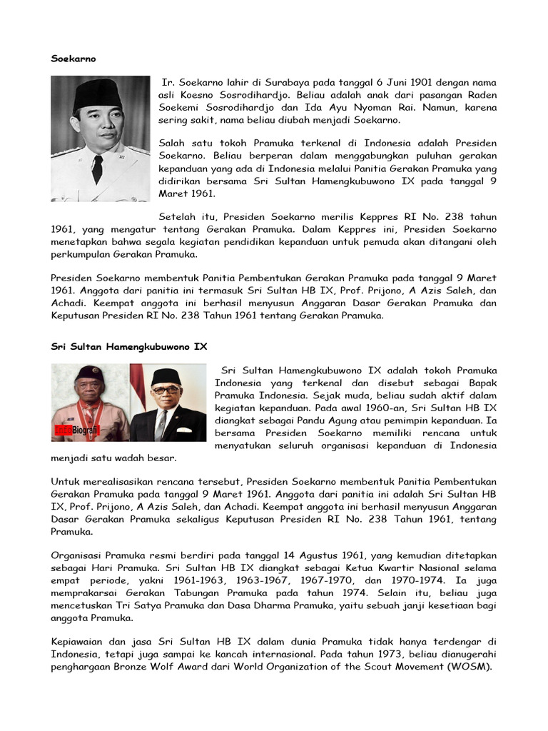 Tokoh Pramuka Indonesia | PDF