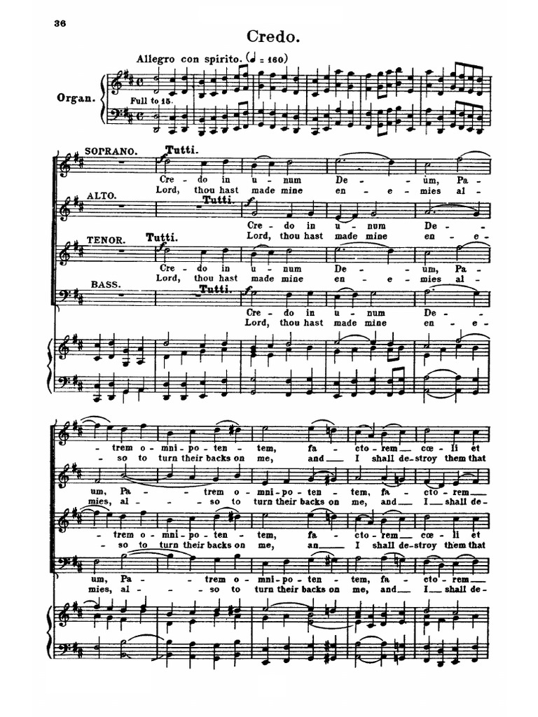 Haydn-Mass in D Minor Credo | PDF
