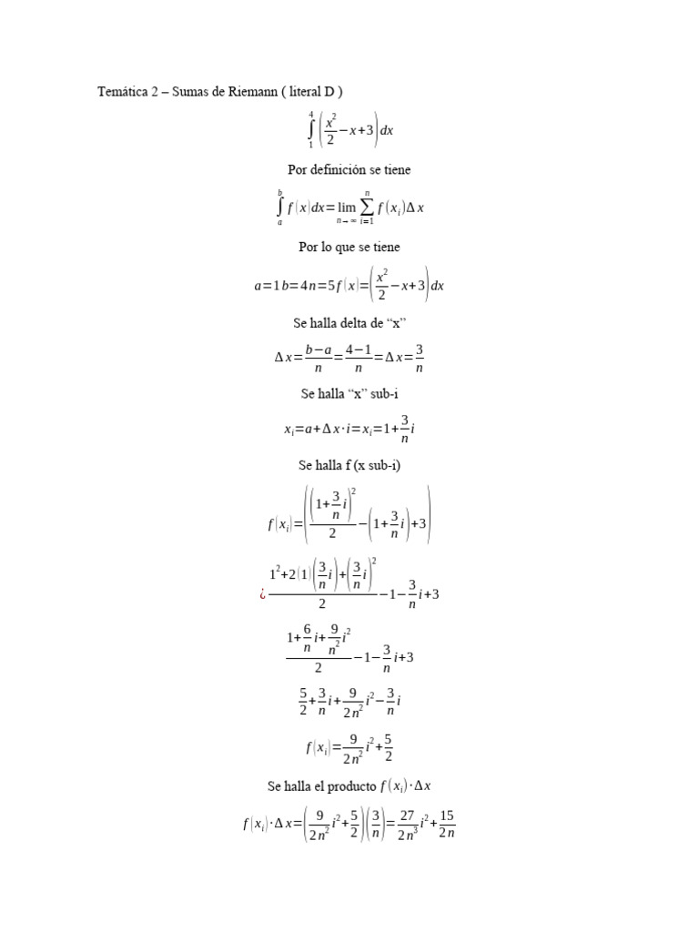 2 Suma de Riemann | PDF