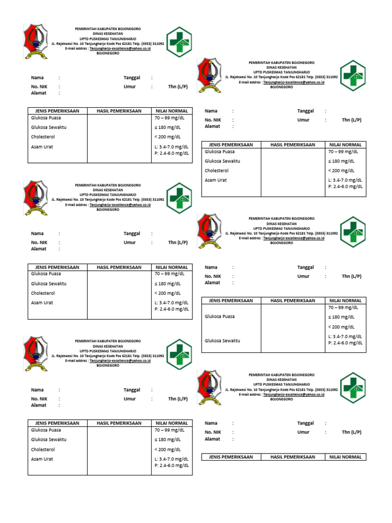 Format Hasil Lab Penkes2 | PDF