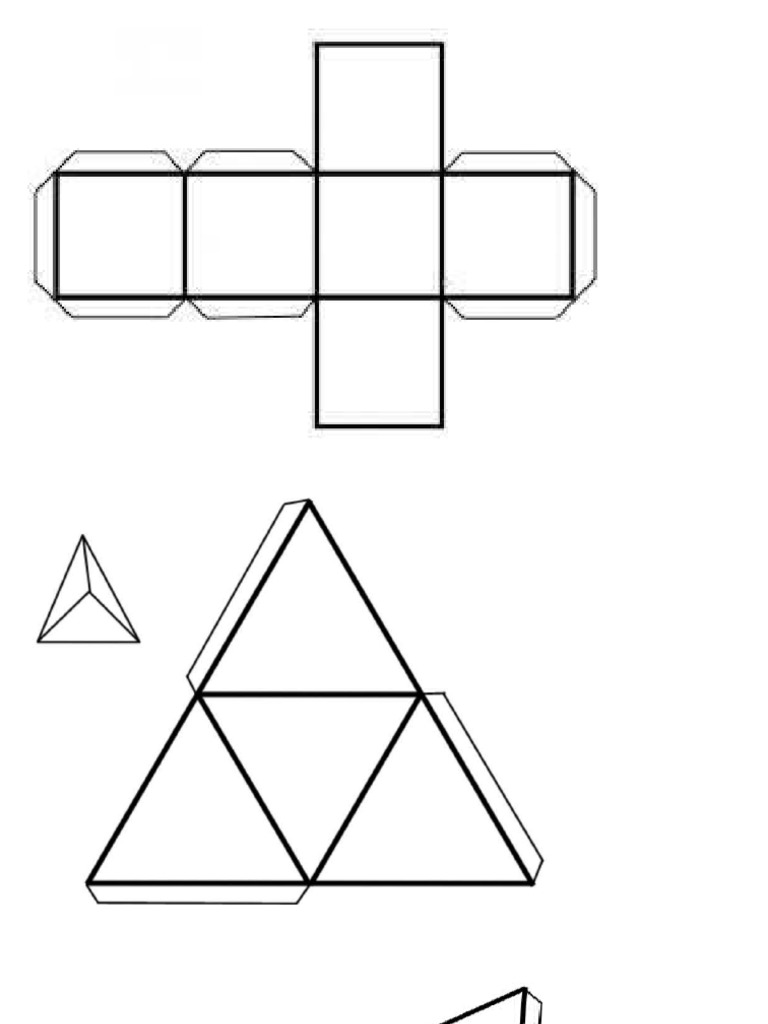 Desarrollos de Los Poliedros para Imprimir | PDF