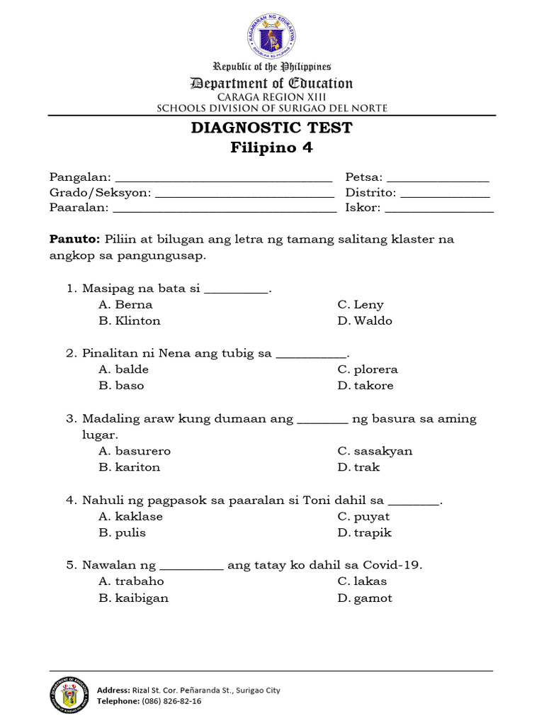 Grade 4 Filipino | PDF