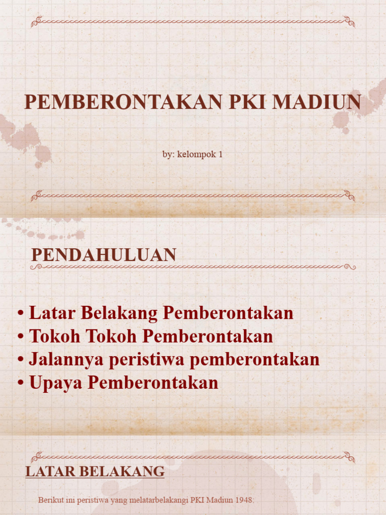 Pemberontakan Pki Madiun | PDF