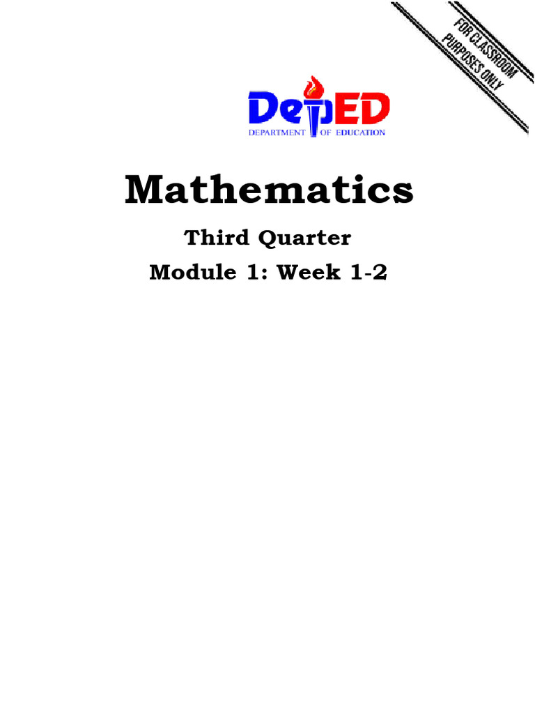 Math-10 - SLM - Q3 - W1-2 - V1.0-CC-released-15Mar2021 | PDF | Permutation | Learning