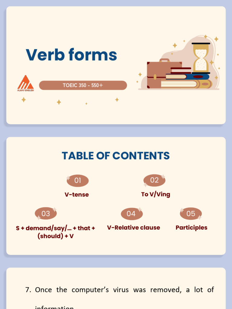 Unit 3 - Verb Forms | Download Free PDF | Semantic Units | Syntax