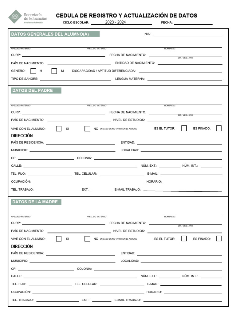 Cedula de Inscripcion | PDF | Aplicaciones de la criptografía | Información del gobierno