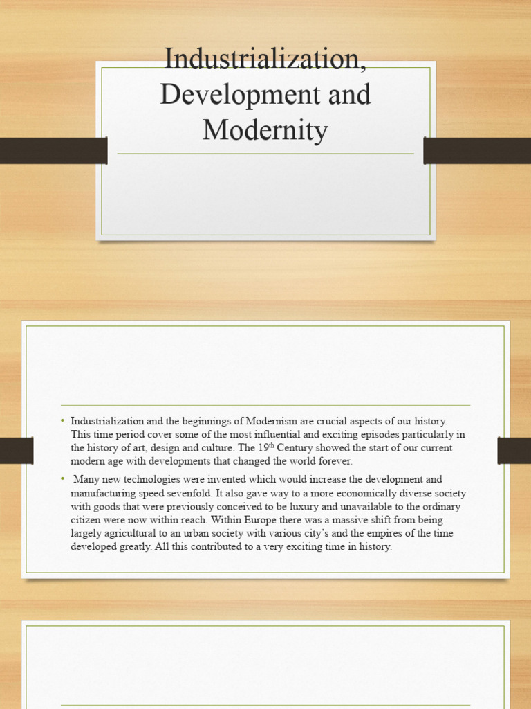 Industrialization and Modernism Overview | PDF | Travel | Art
