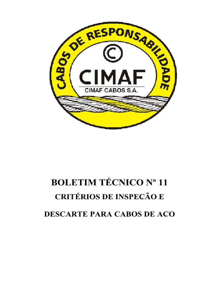 Cabos de Aço Cimaf | PDF | Corrosão | Aço