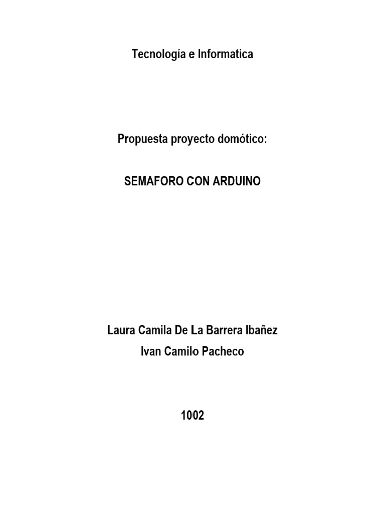 Propuesta Semaforo Con Arduino | PDF | Semáforo | Seguridad vial Propuesta Semaforo Con Arduino | PDF | Semáforo | Seguridad vial
