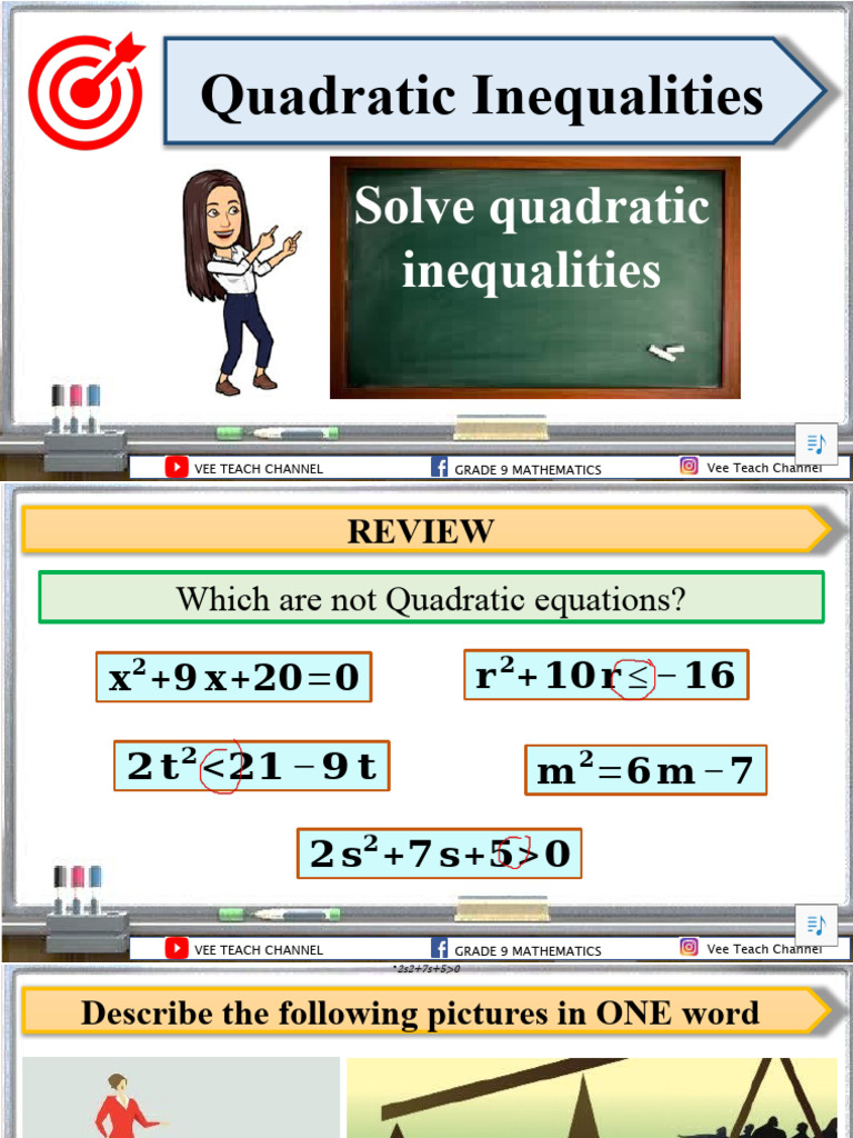 Illustrates Quadratic Inequalities | PDF | Inequality (Mathematics ...