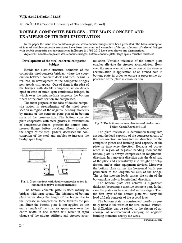 Double Composite Bridges The Main Concept and Examples of Its Implementation | PDF | Bending ...