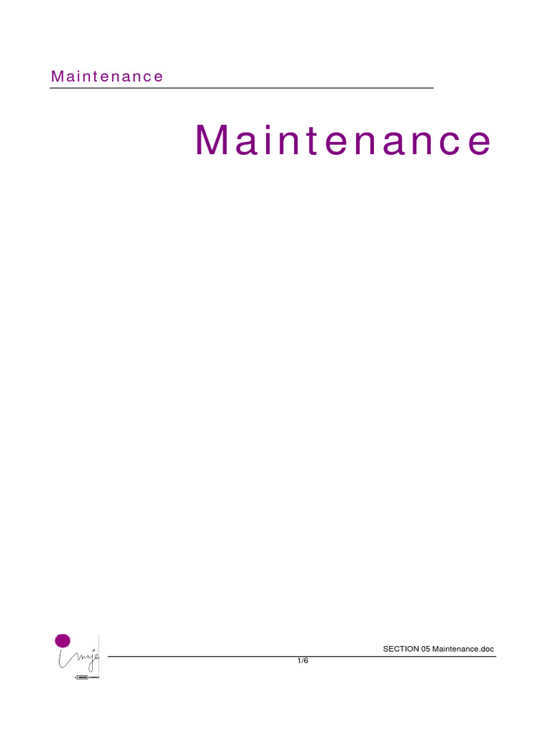 SECTION 05 Maintenance | PDF | Valve | Physical Sciences