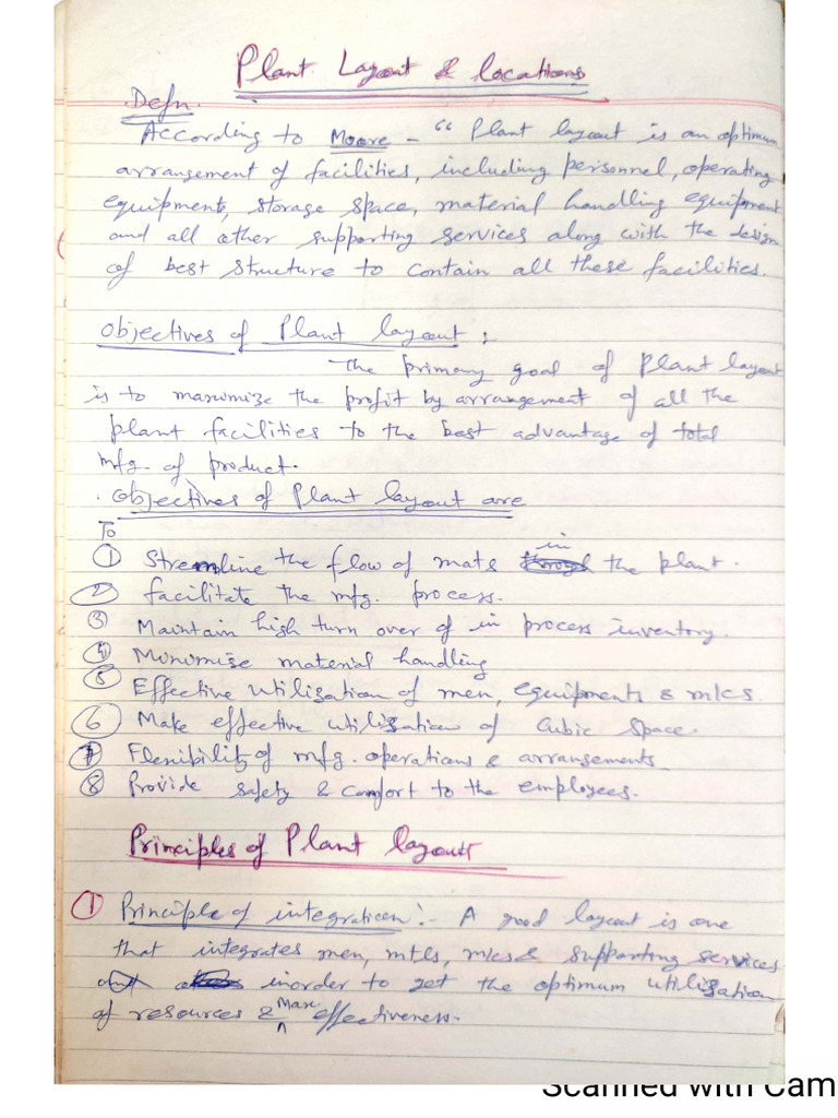 Plant Layout and Location Notes | PDF