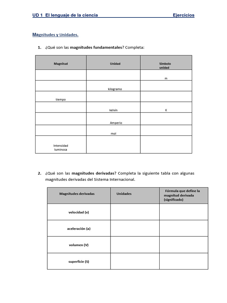 Magnitudes Fundamentales | PDF