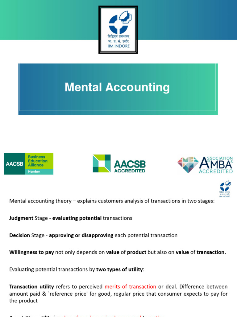 Mental Accounting | Download Free PDF | Economics | Financial Economics