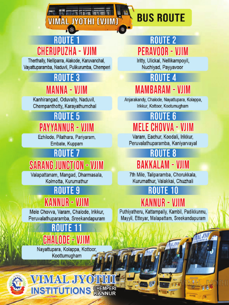 Vjim Bus Route | PDF