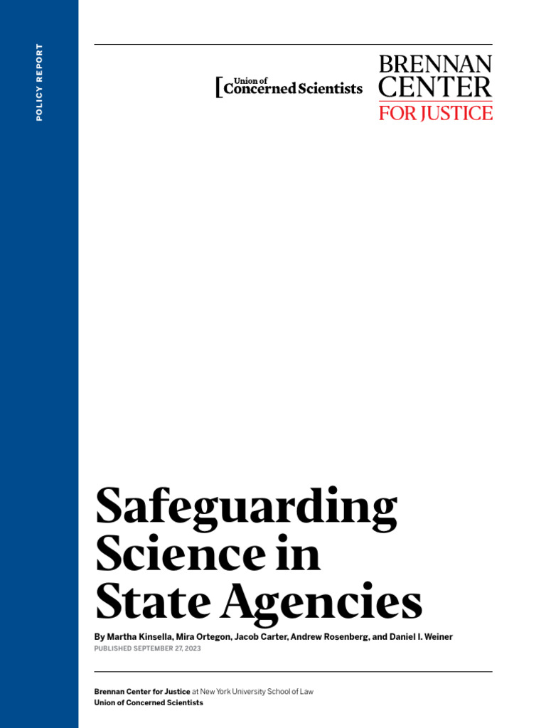 Safeguarding Science in State Agencies | PDF | Public Health | Science