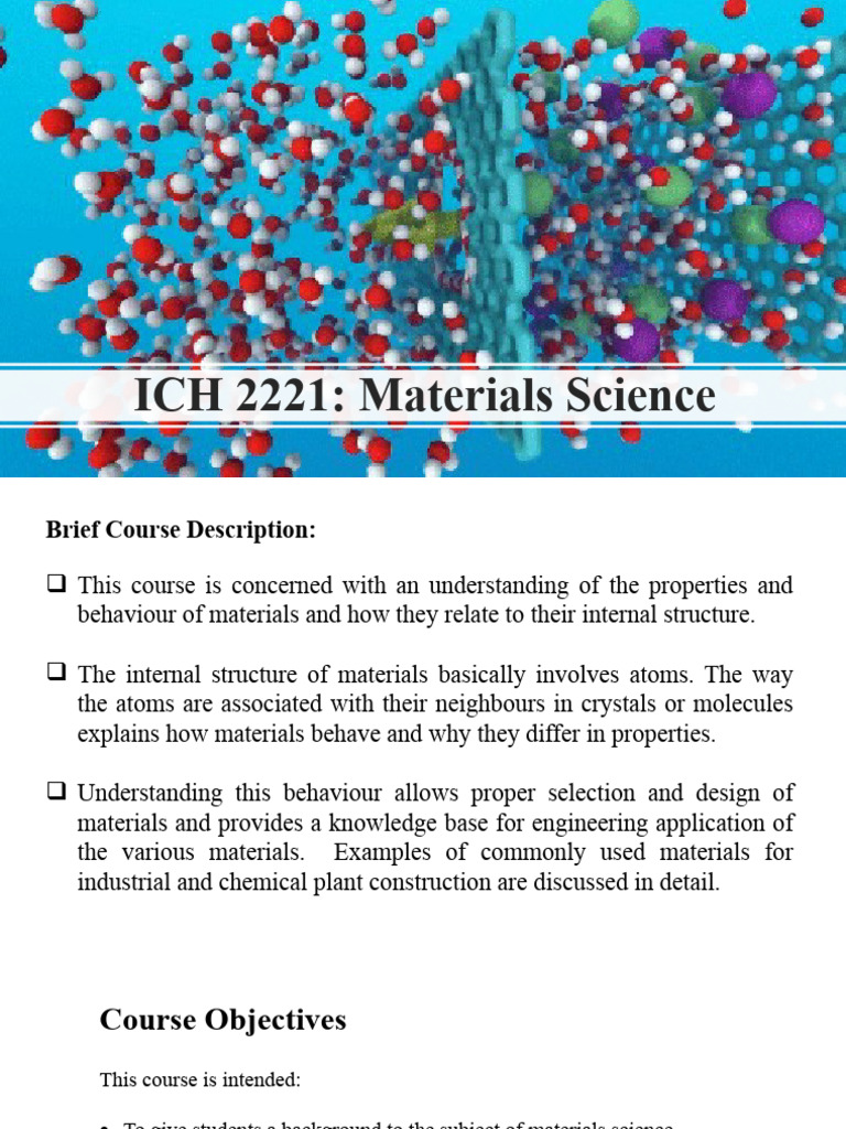Lecture 1 Introduction | PDF | Materials Science | Deformation (Engineering)