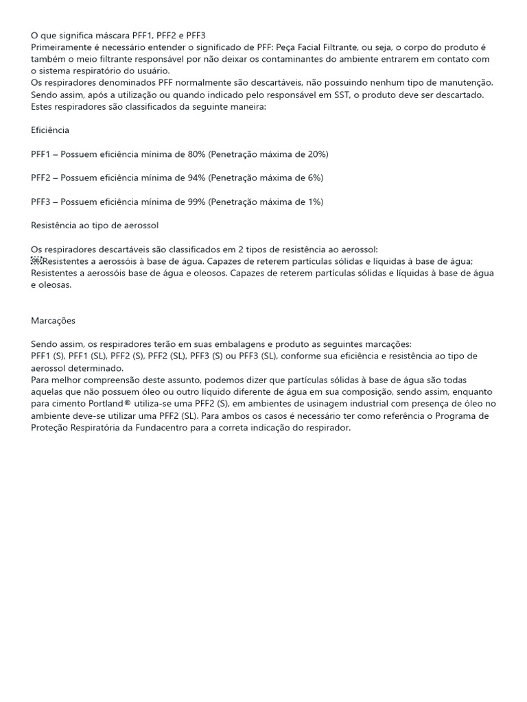 Significado PFF 1 - 2 - 3 | PDF
