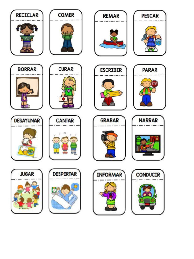 Verbos Para Niños Pdf
