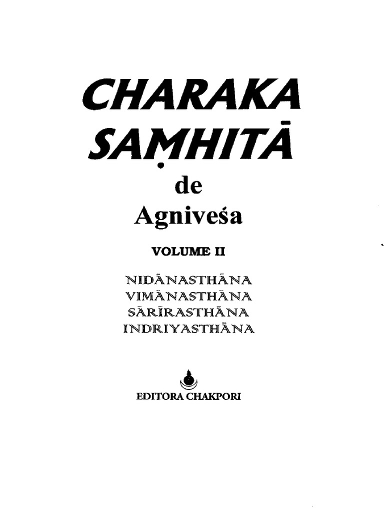 Agnivesa Charaka Samhita | PDF