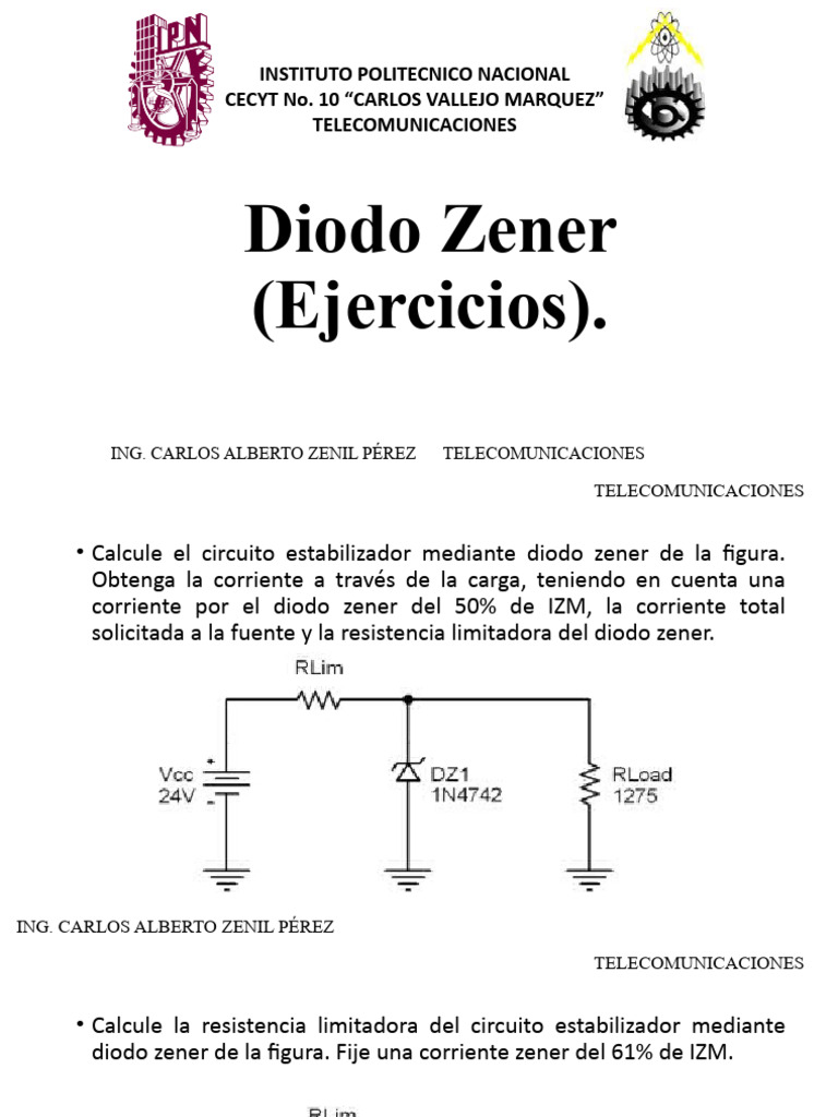 4 Diodo Zener-Ejercicios | PDF