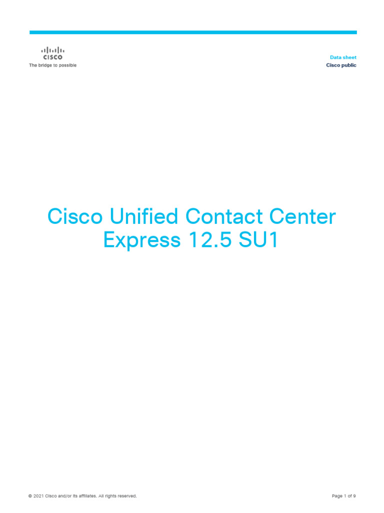 Datasheet - Cisco Unified Contact Center Express | PDF | Call Centre | Interactive Voice Response