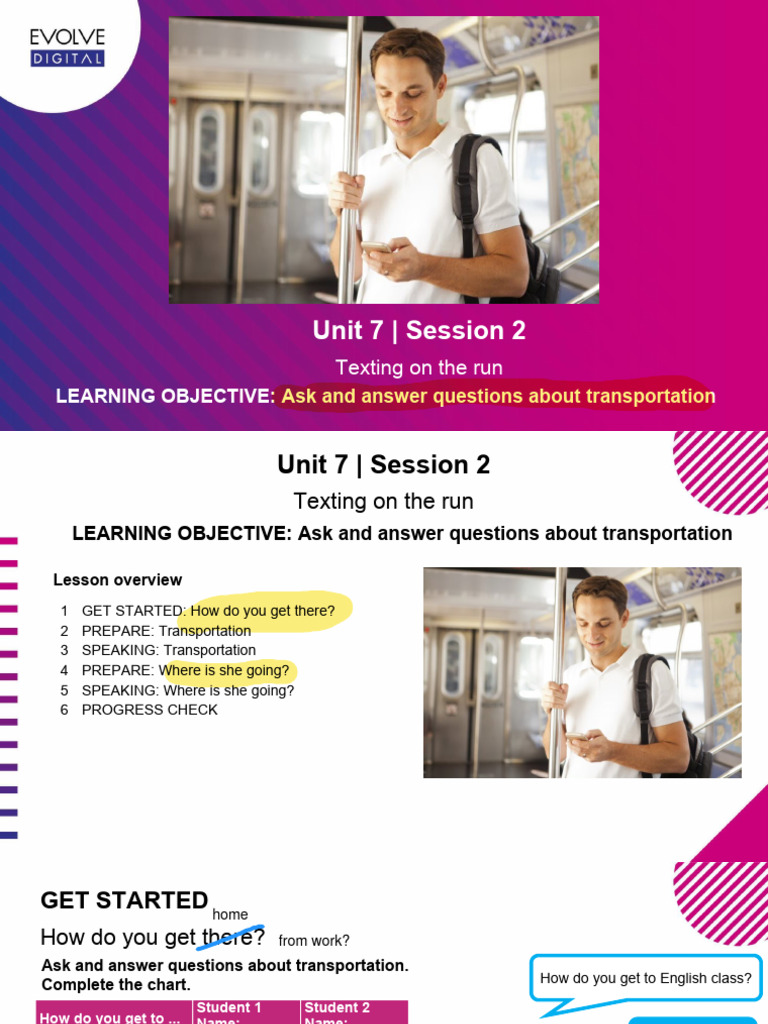 Unit 7 - Session 2: Texting On The Run | PDF | Career & Growth | Language Arts & Discipline