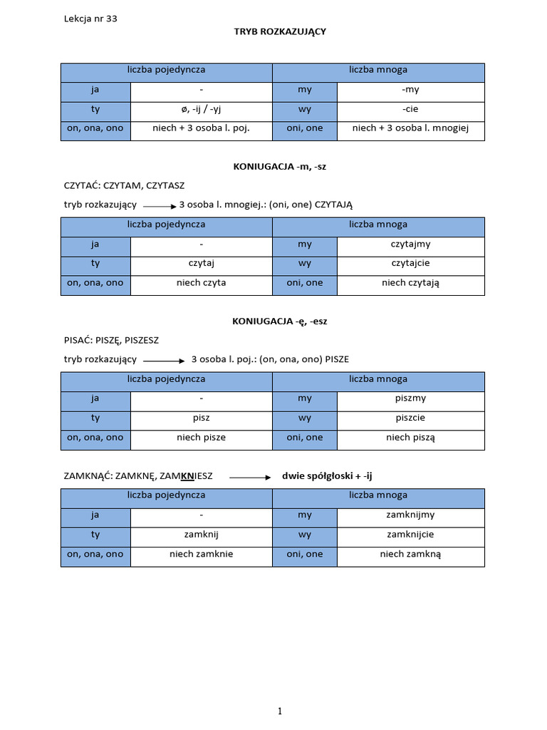 Lekcja - NR 33 | PDF