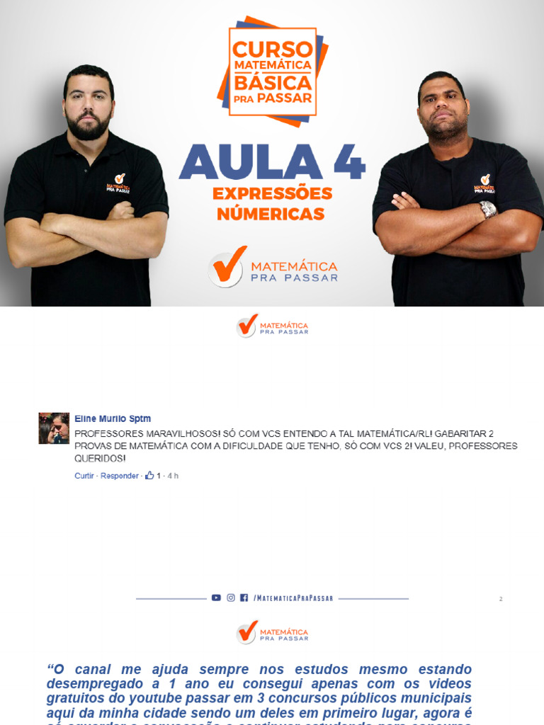 1532092896MAB AULA 4 EXPRESSOES - NUMERICAS - PPT - 1 | PDF | Métodos e Materiais de Ensino