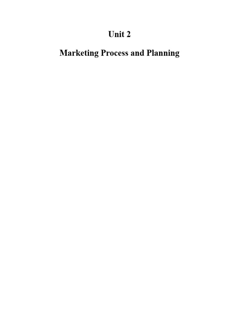 Marketing Process and Planning Overview | PDF | Marketing | Retail