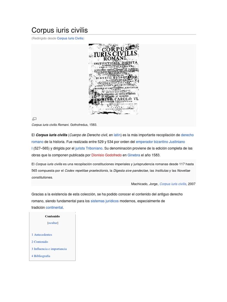 Corpus Iuris Civilis | PDF | imperio Bizantino | Ley romana