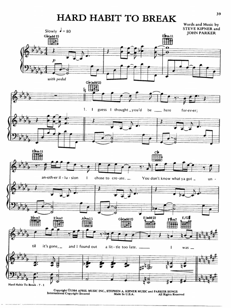 Hard Habit To Break | PDF