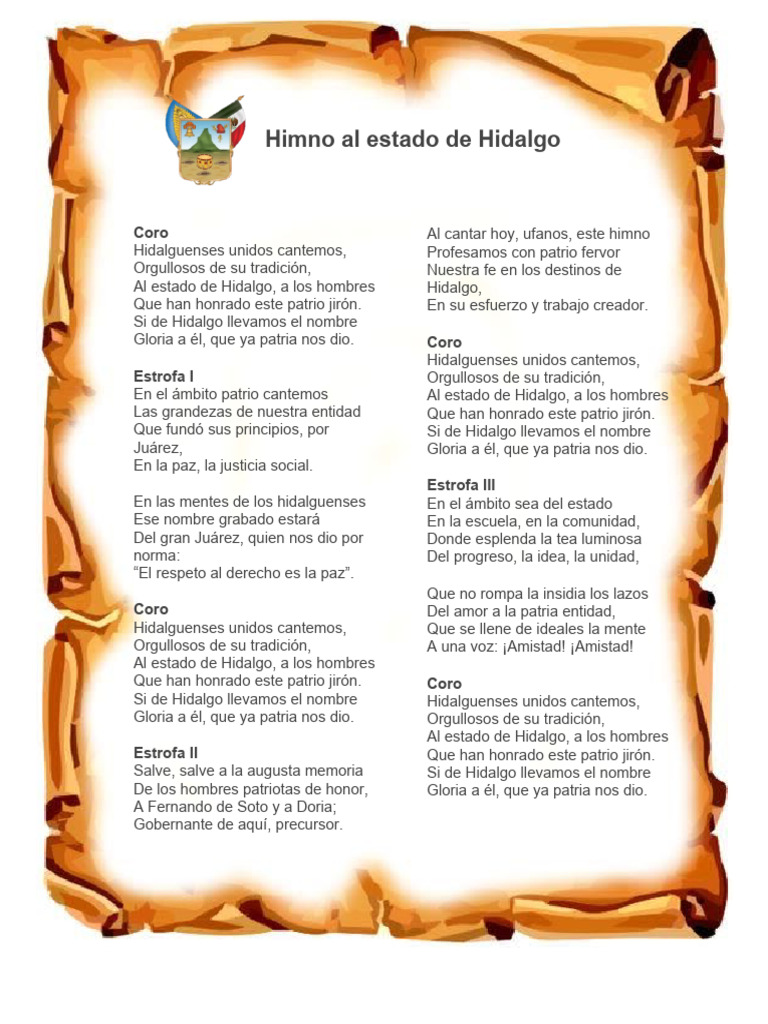 Himno Al Estado de Hidalgo | PDF
