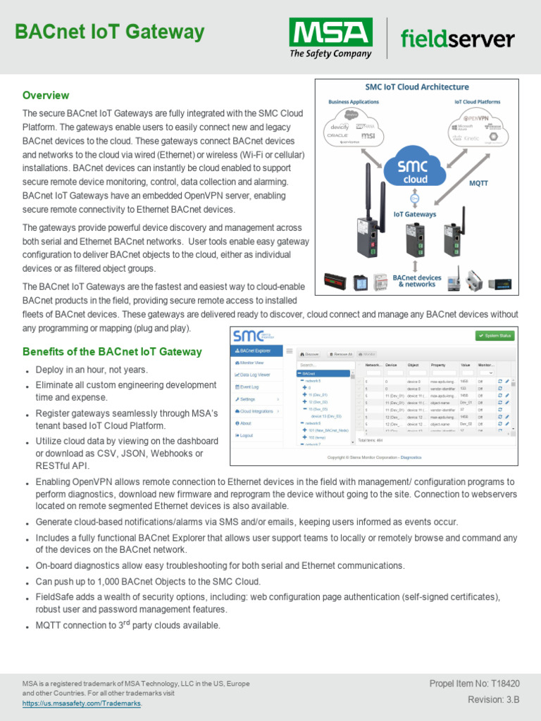 Secure BACnet IoT Gateway Overview | PDF | Computers