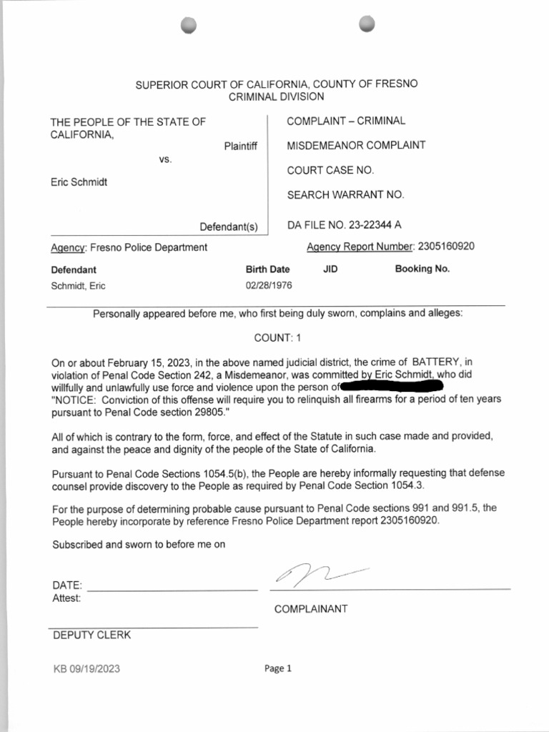 Fresno Police Complaint | PDF