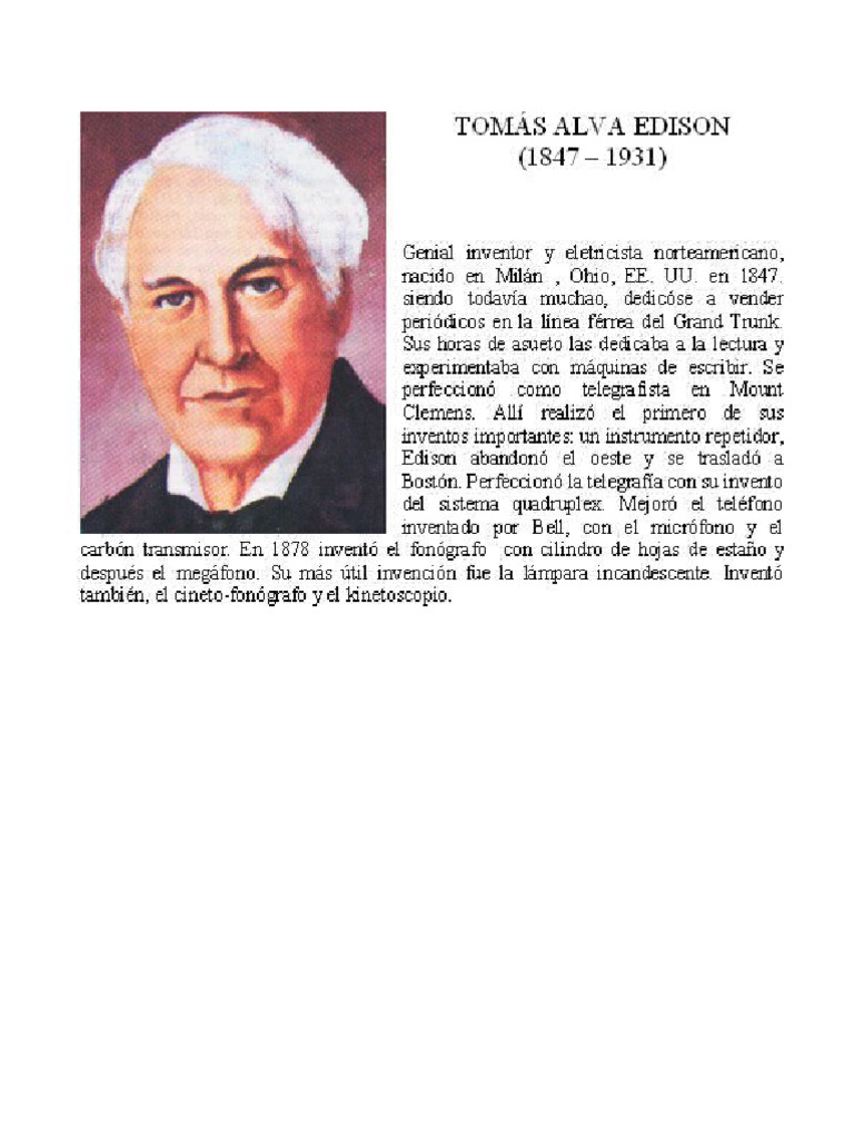 Tomás Alva Edison | PDF