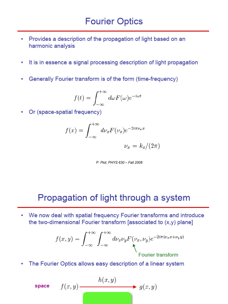 5.fourier Transform and Spatial Harmonic Analysis | PDF | Science ...