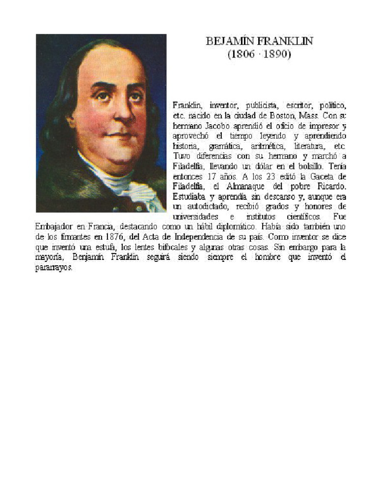 Benjamín Franklin | PDF