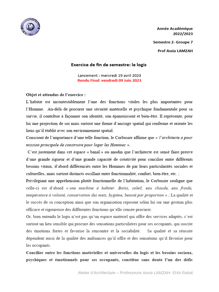 Exercice N°2 Sem 2 Atelier LAMZAH | PDF | Maison et jardin ...