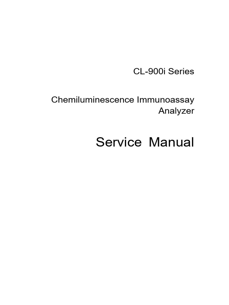 Manual de Servicio CLIA 900 | PDF | Electromagnetic Interference | Waste