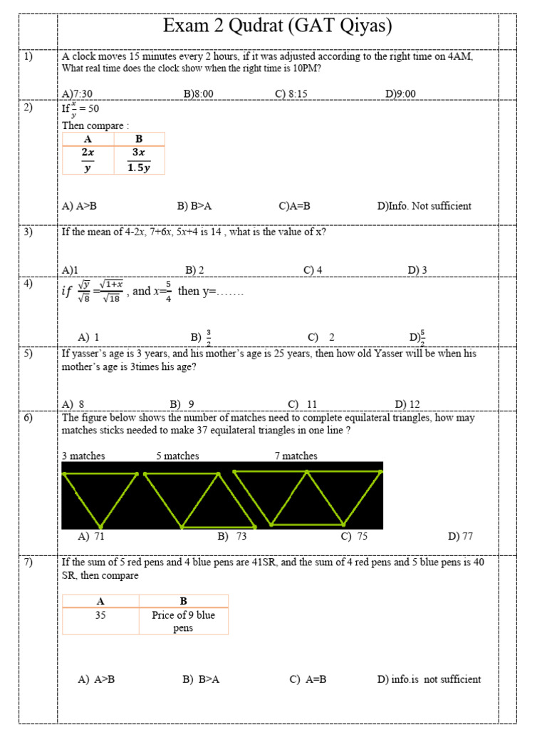GAT Exam 2 PDF