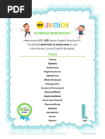NOF Junior Olympiad Syllabus For UKG-upper KG | PDF
