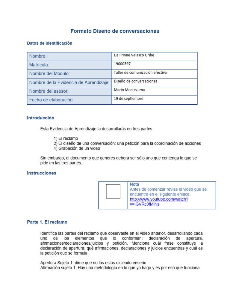 Diseño de Conversaciones | PDF