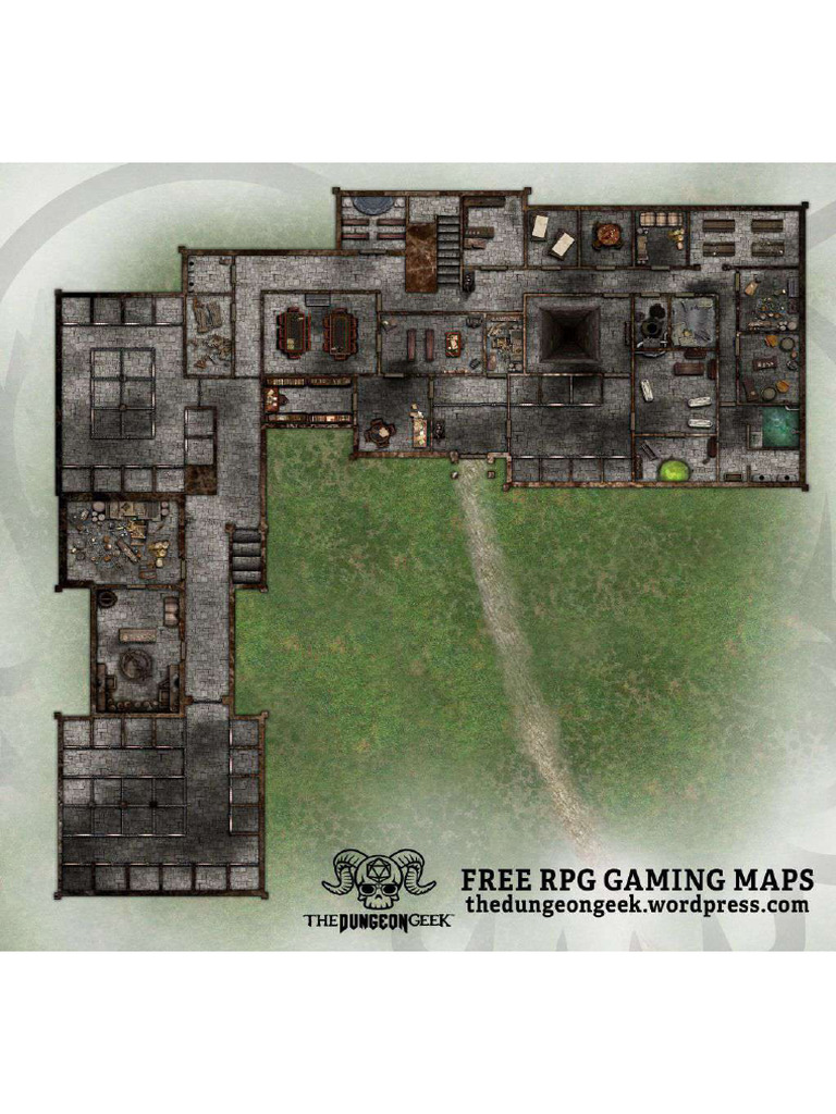 VTT Map Prison Dungeon f1 30x3 | PDF