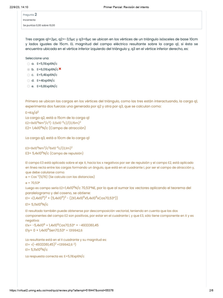 Primer Parcial - Fisica Electricidad y Magnetismo | PDF | Triángulo | Física